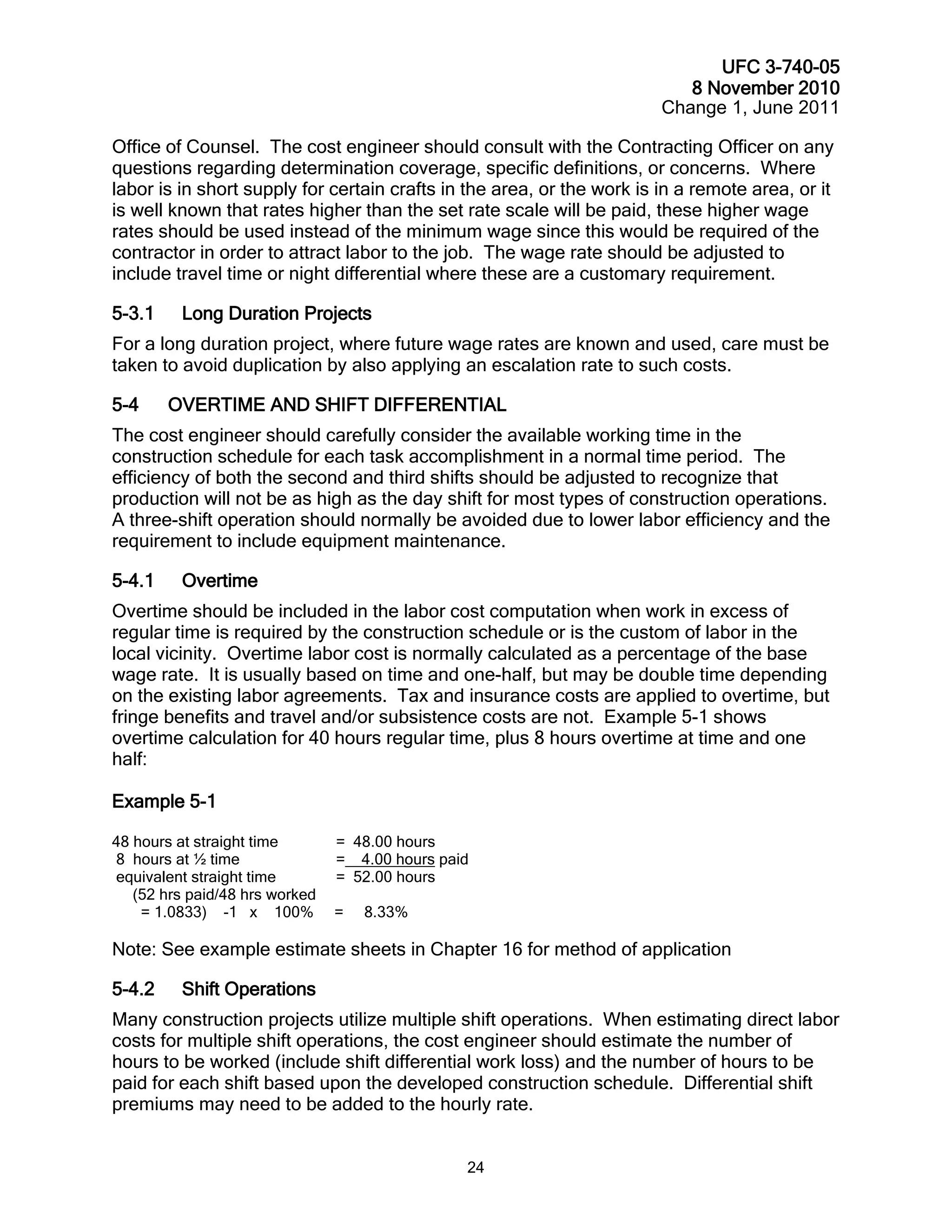 Ufc 3 740-05 handbook construction cost estimating, with change 1 | PDF