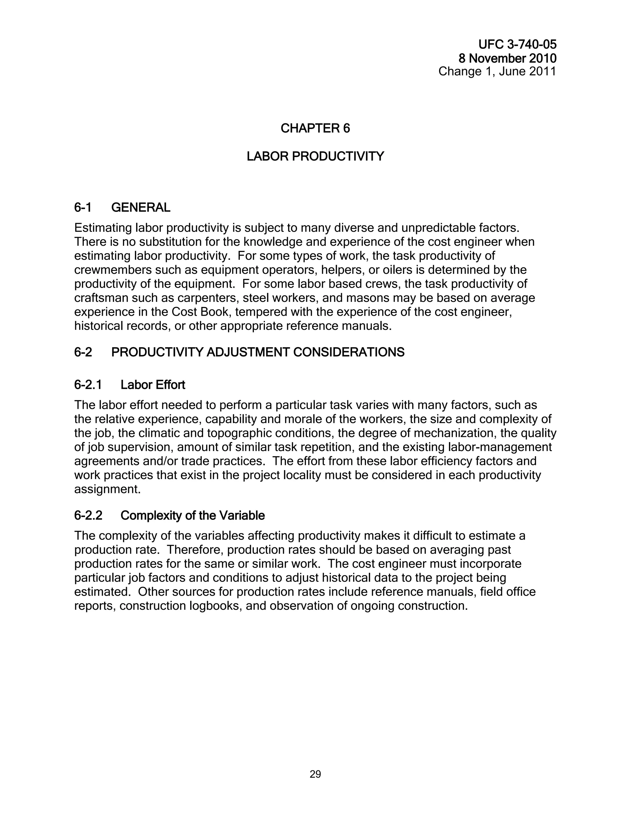 Ufc 3 740-05 handbook construction cost estimating, with change 1 | PDF