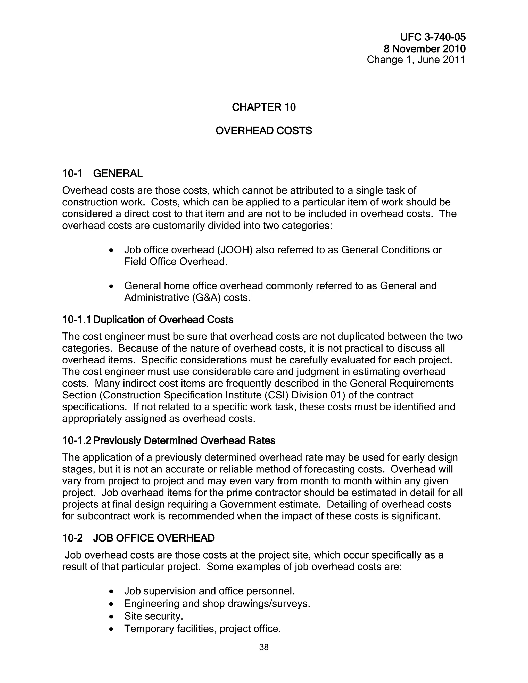 Ufc 3 740-05 handbook construction cost estimating, with change 1 | PDF