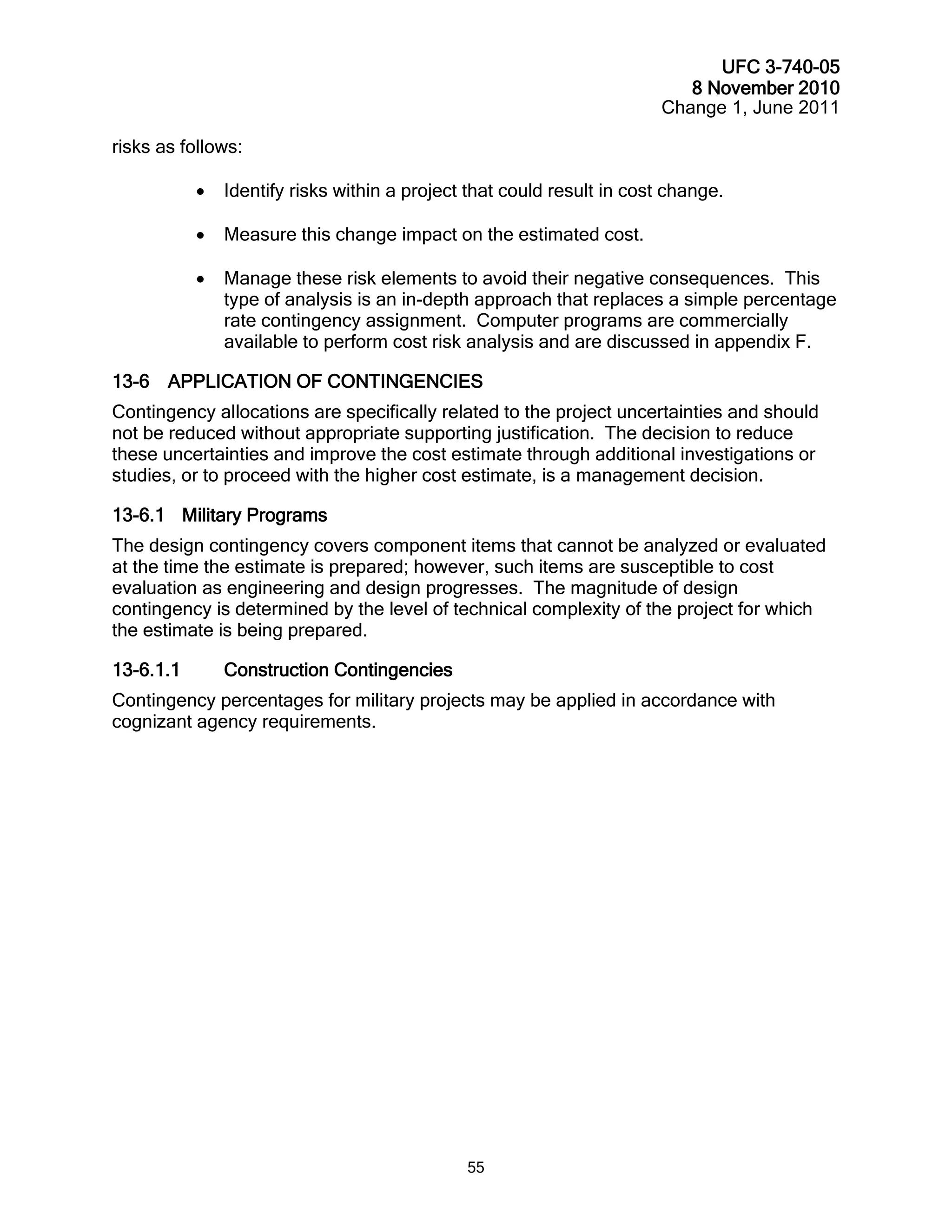 Ufc 3 740-05 handbook construction cost estimating, with change 1 | PDF