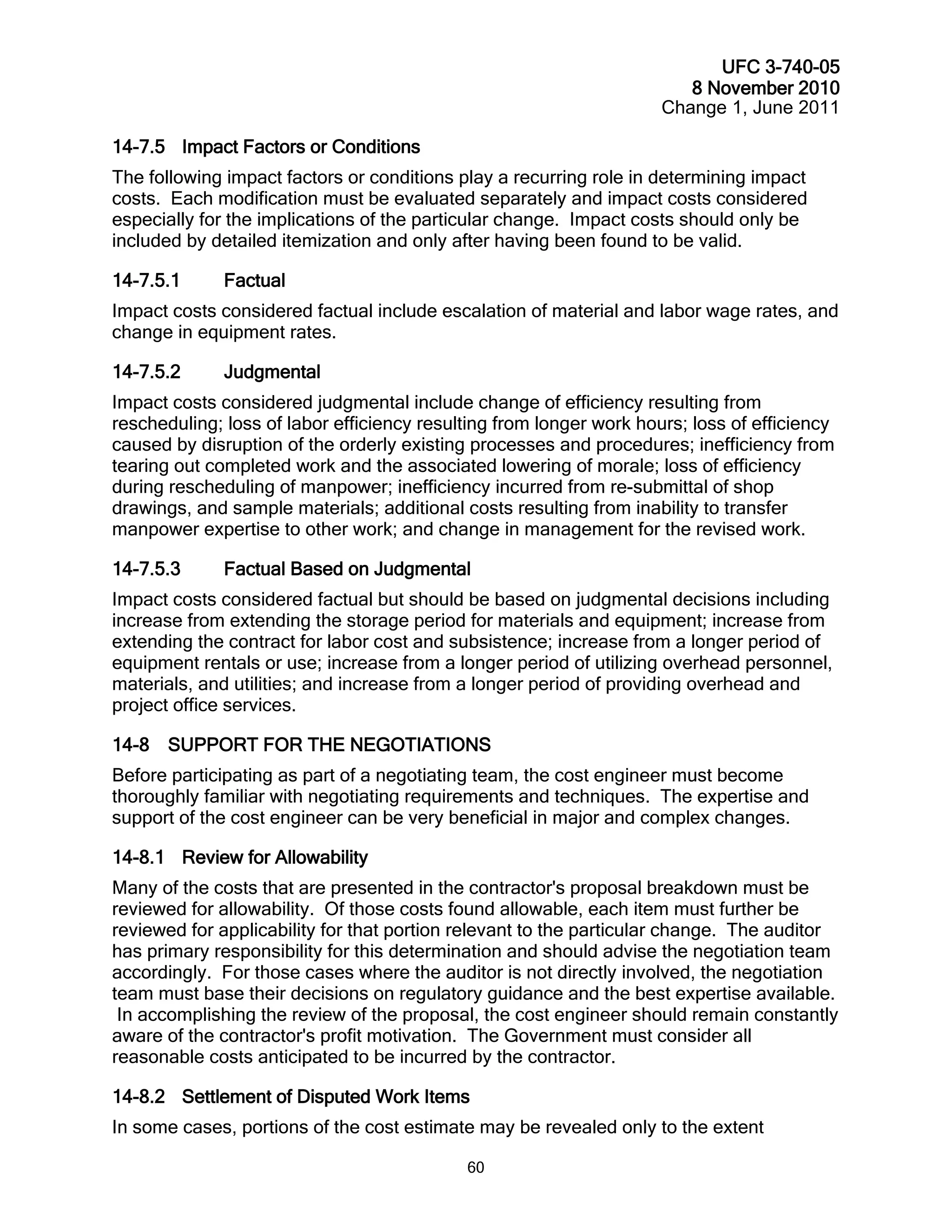 Ufc 3 740-05 handbook construction cost estimating, with change 1 | PDF
