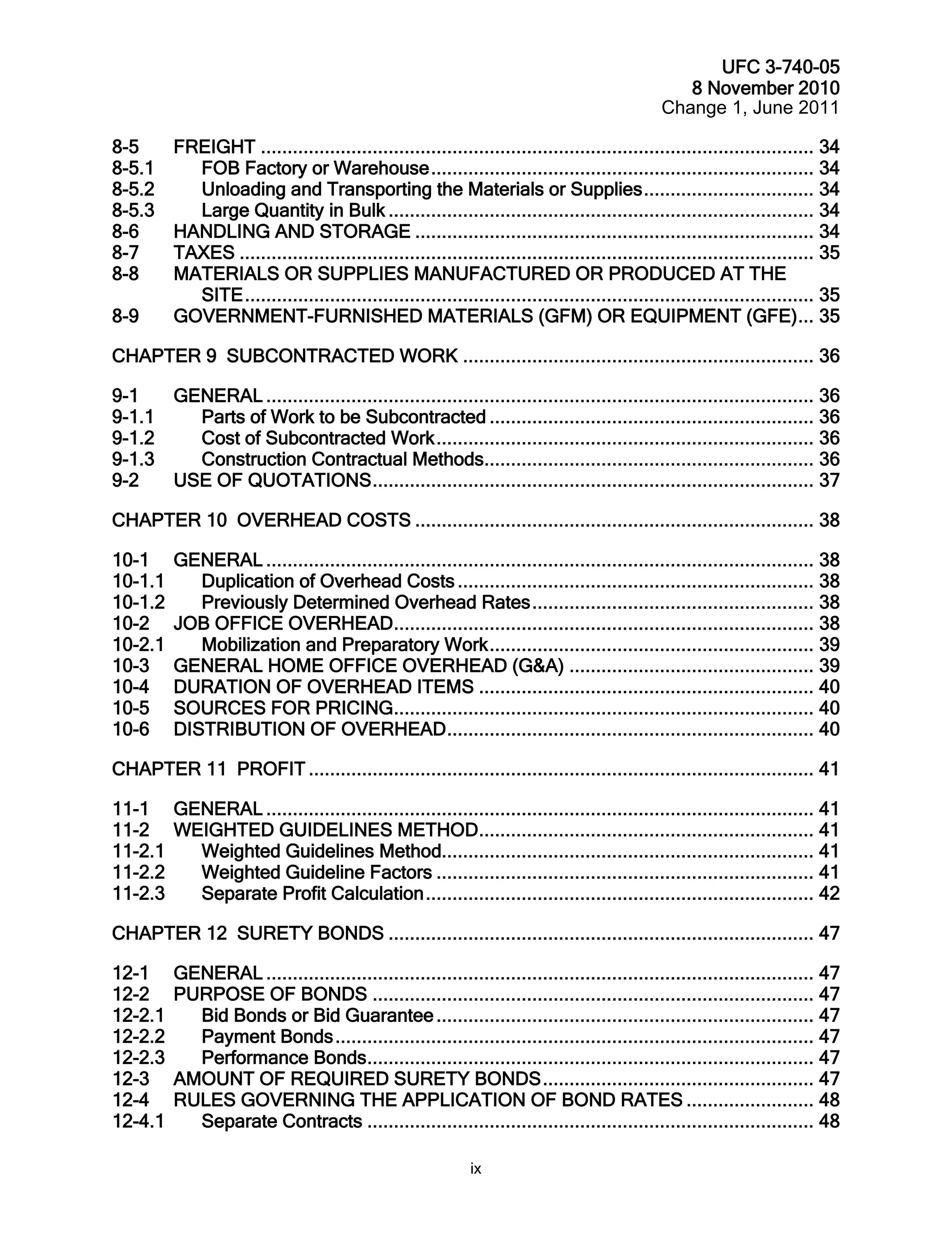 Ufc 3 740-05 handbook construction cost estimating, with change 1 | PDF