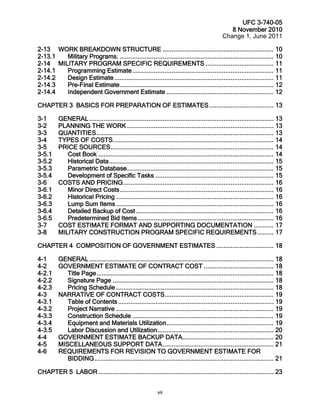 Ufc 3 740-05 handbook construction cost estimating, with change 1 | PDF