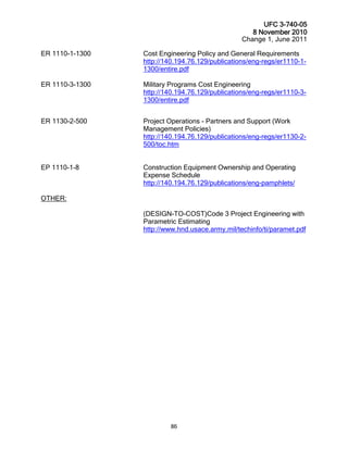 Ufc 3 740-05 handbook construction cost estimating, with change 1 | PDF