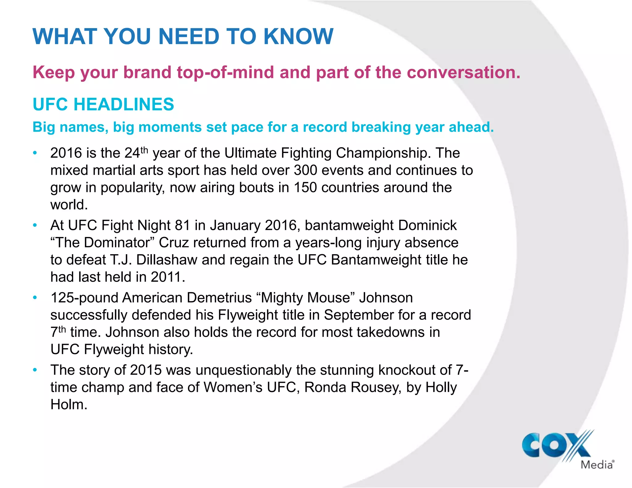 Advertising in the UFC | PPT