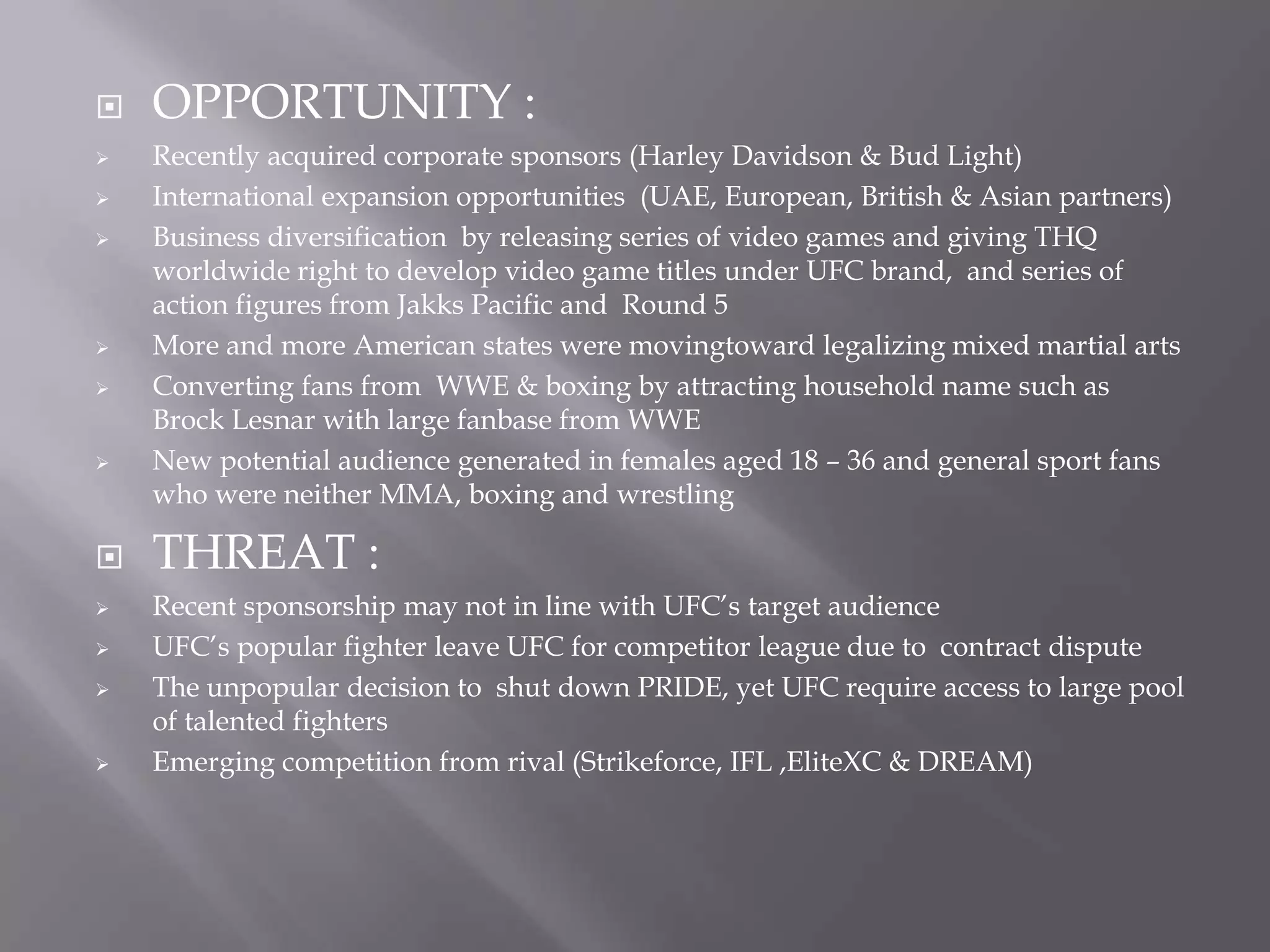 Ufc (ultimate fighting championship) | PPTX