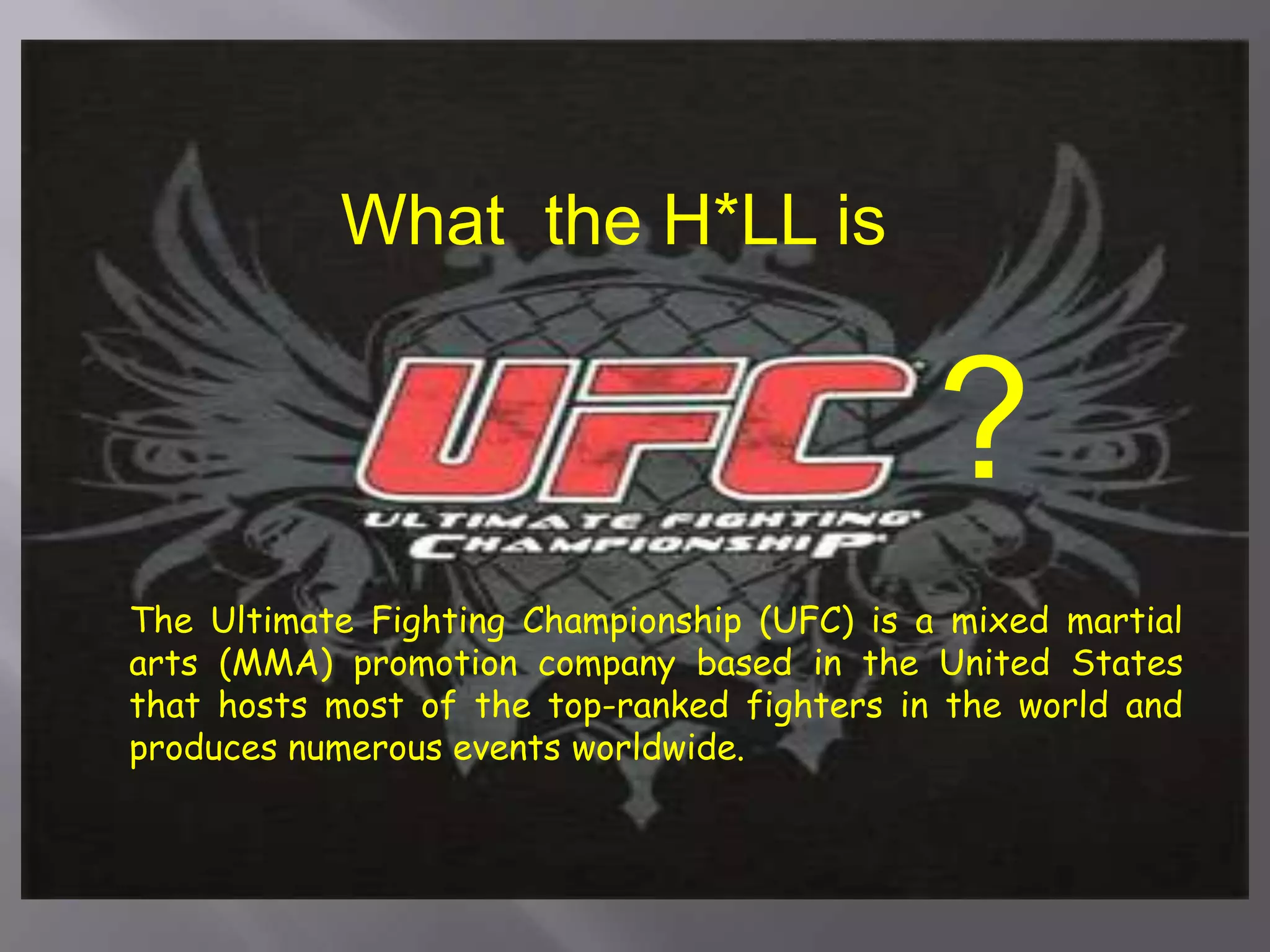 Ufc (ultimate fighting championship) | PPTX