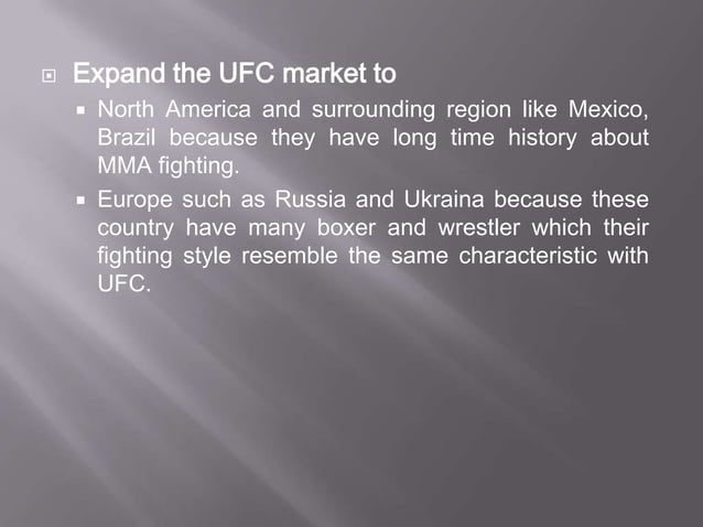 Ufc (ultimate fighting championship) | PPTX