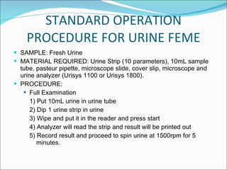 Urine FEME | PPT