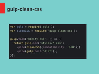 Laziness with Gulp | PPT