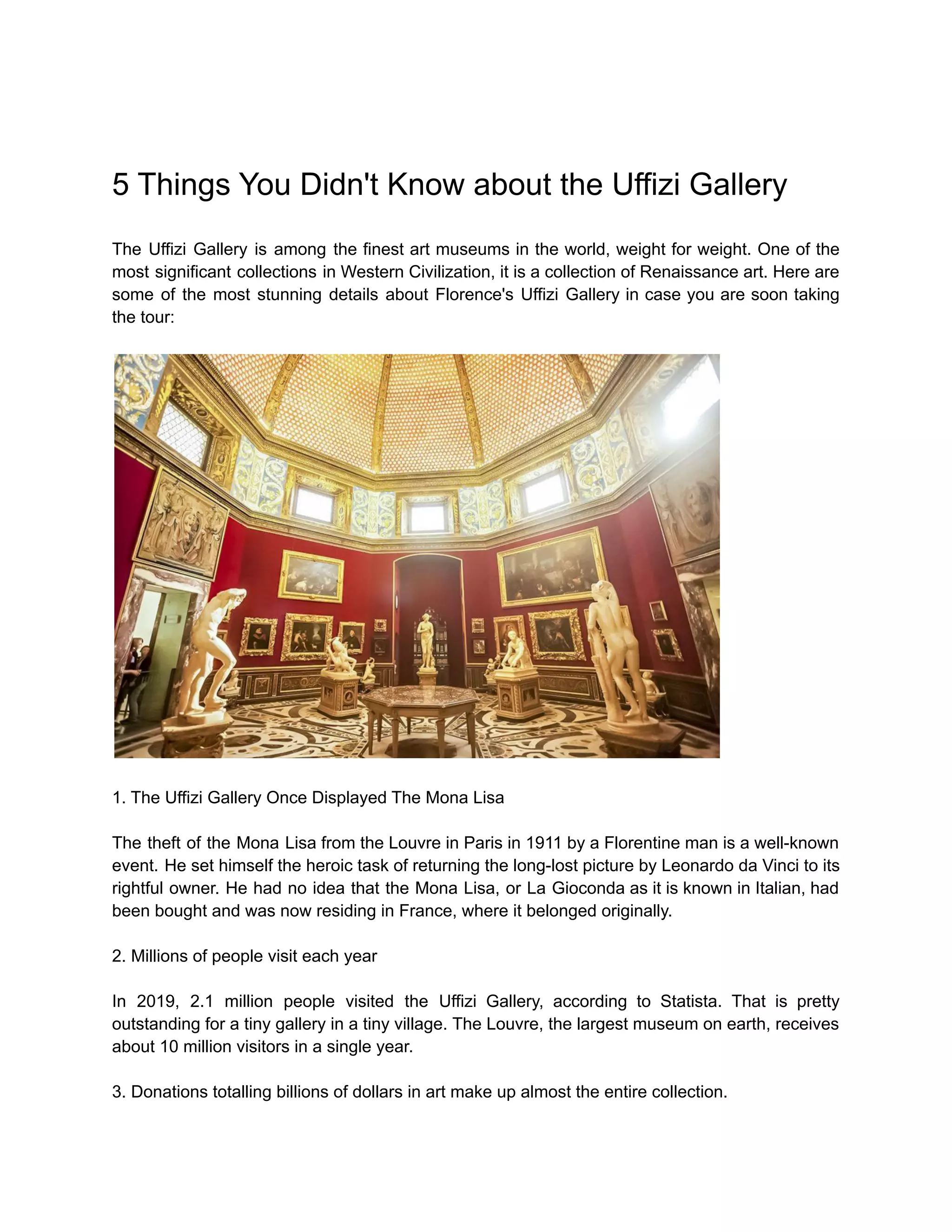Uffizi Gallery Tour pdf | PDF