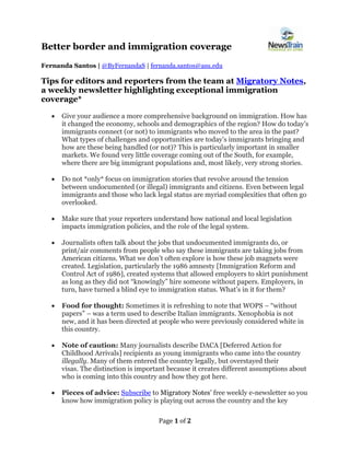 Better border and immigration coverage - Fernanda Santos - Phoenix ...