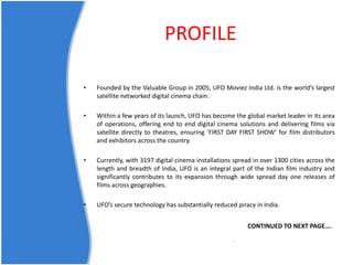 Ufo Digital Cinema | PPTX | Home Entertainment Systems | Consumer ...