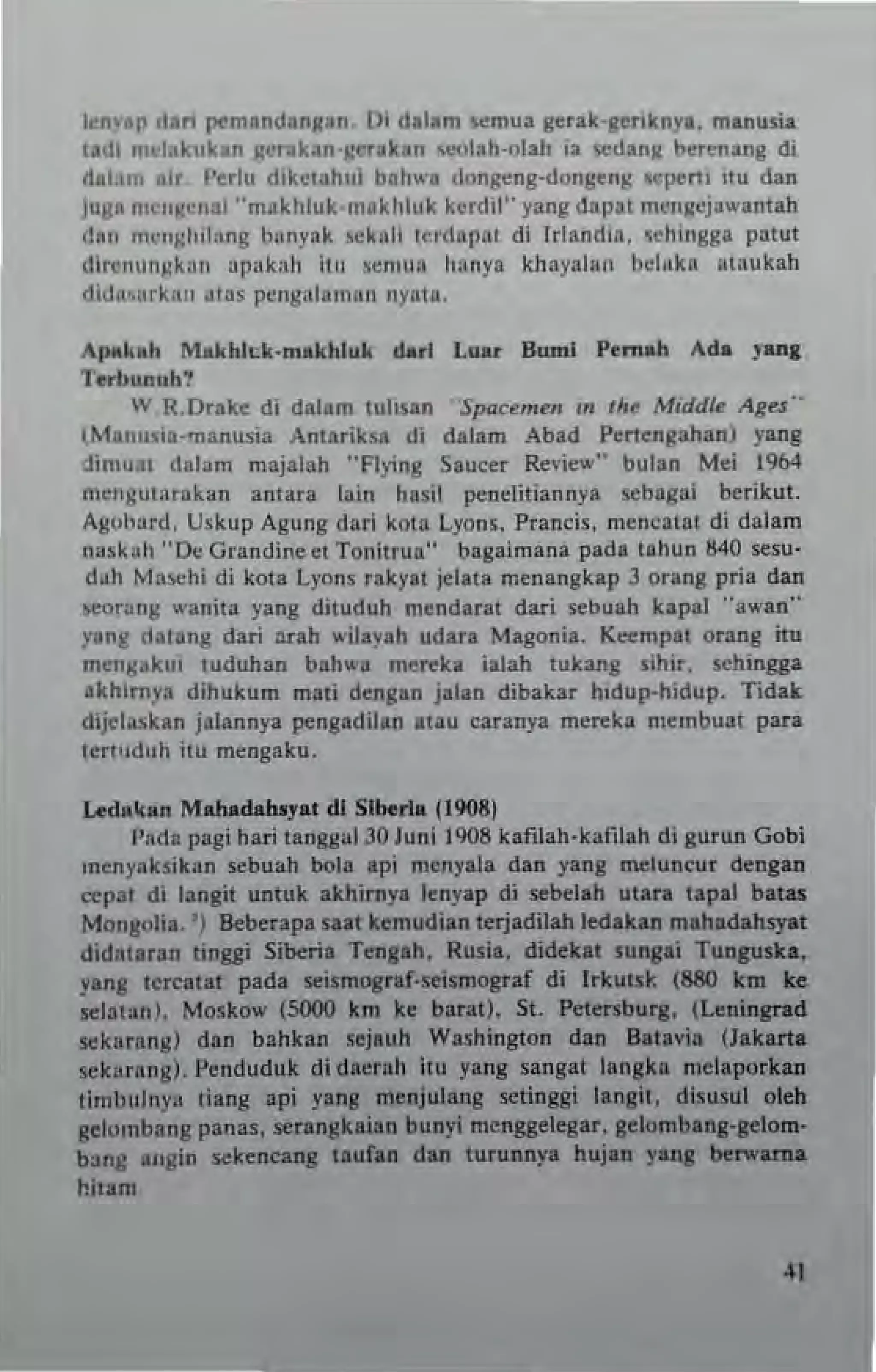 UFO Salah Satu Masalah Dunia Masa Kini | PDF