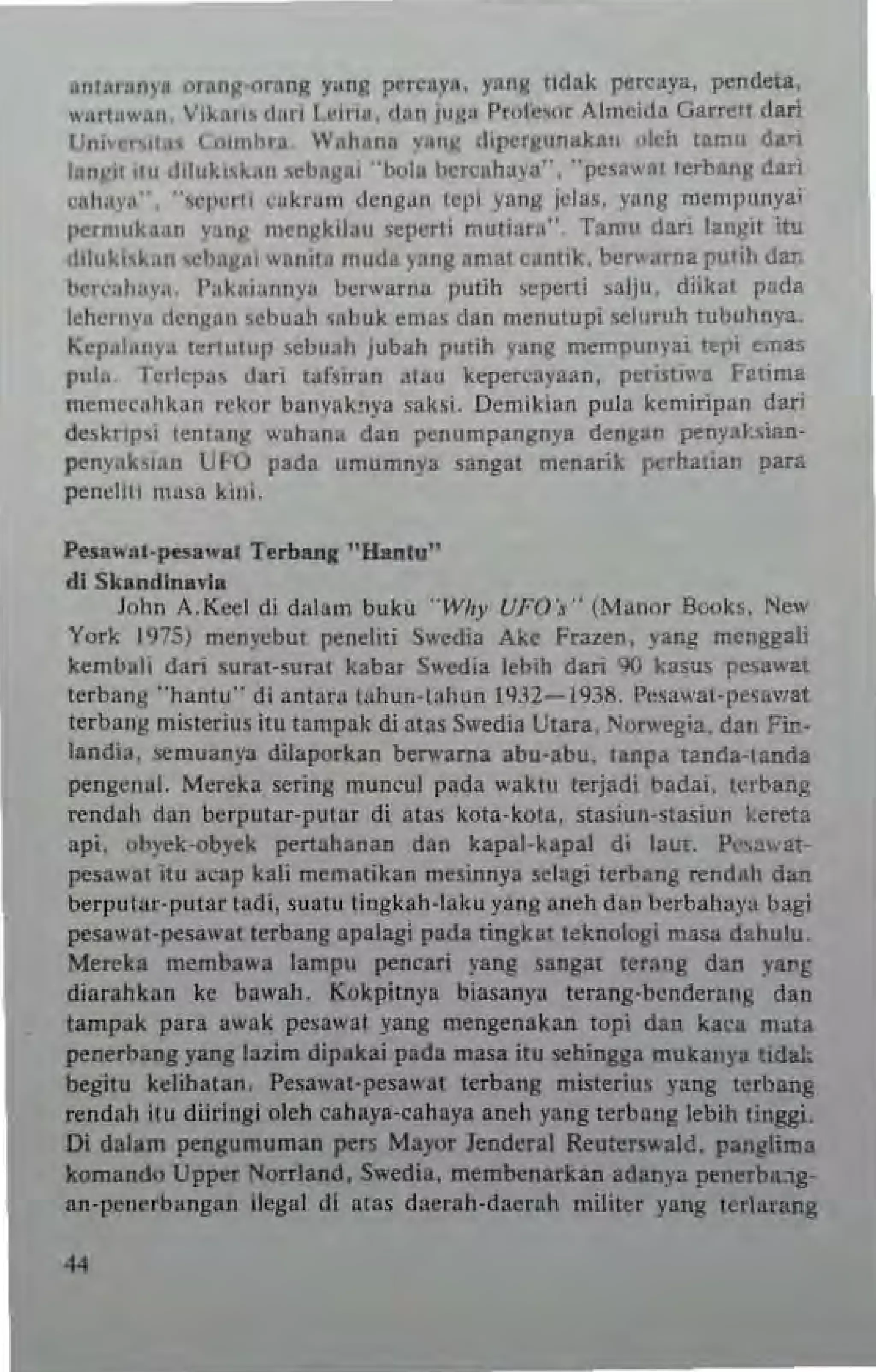 UFO Salah Satu Masalah Dunia Masa Kini | PDF