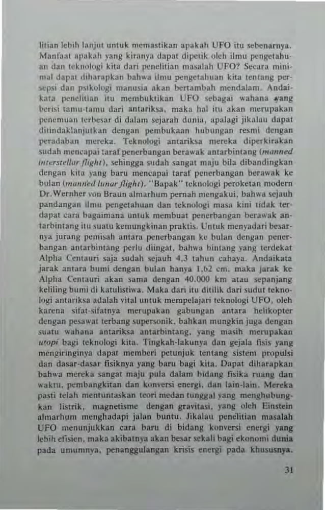 UFO Salah Satu Masalah Dunia Masa Kini | PDF