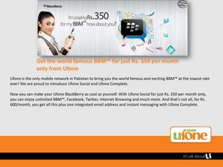 Ufone Postpay | PPT
