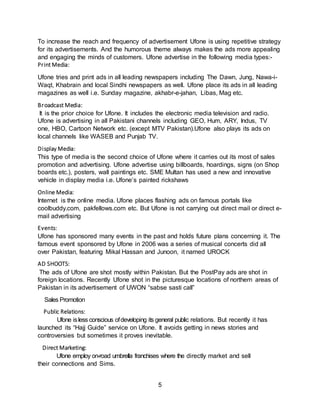 Ufone marketing oriantation | PDF