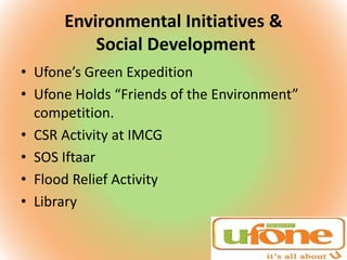 Ufone Marketing Project | PPTX | Business | Business and Finance