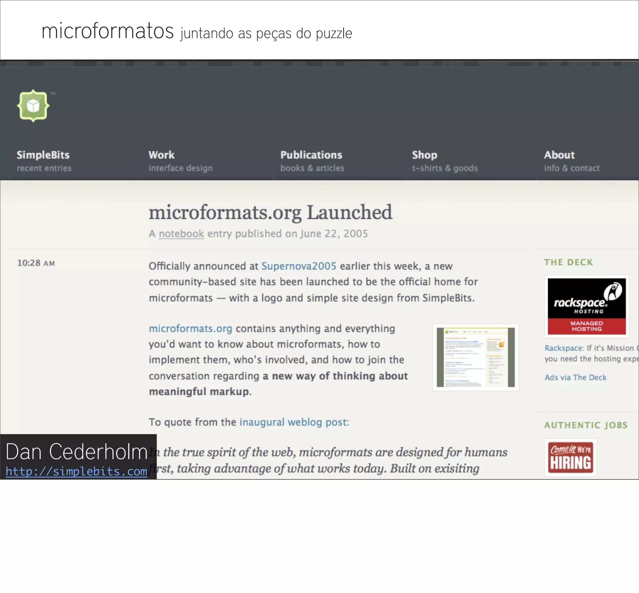 Microformatos - juntando as peças do puzzle | PDF
