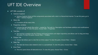Uft Basics | PPT