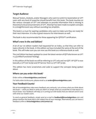 UFT & QTP Interview Unplugged 2nd Ed | PDF