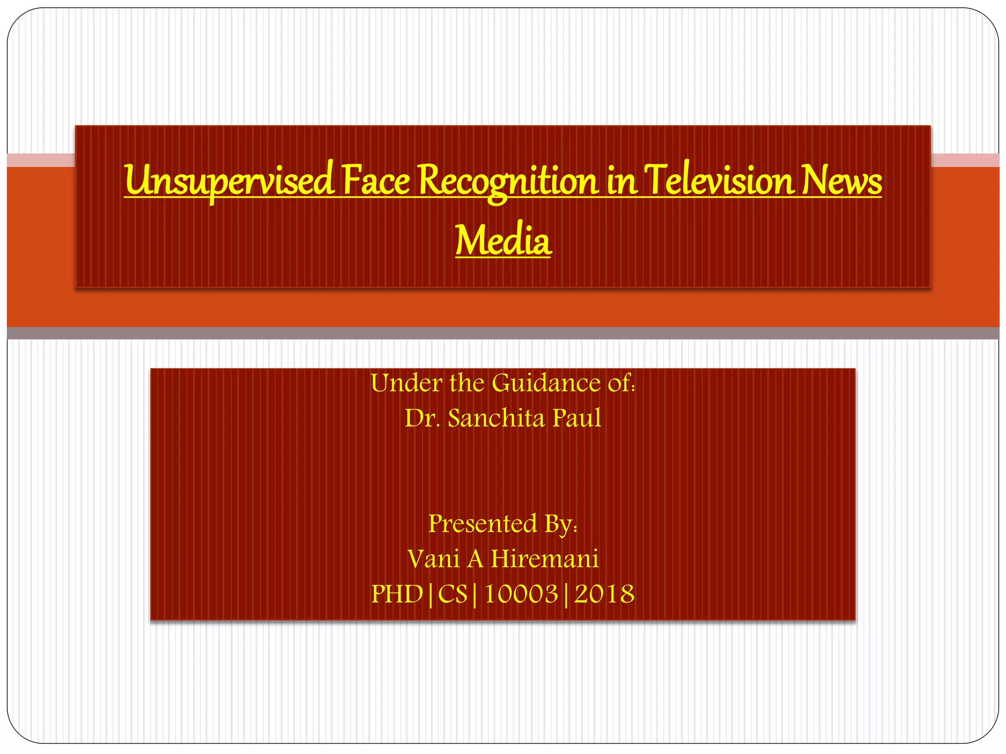 unsupervised face recognition | PPT