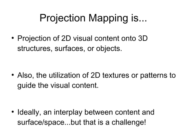 Projection Mapping: A Primer For Filmmakers | ODP | 3-D Graphics ...