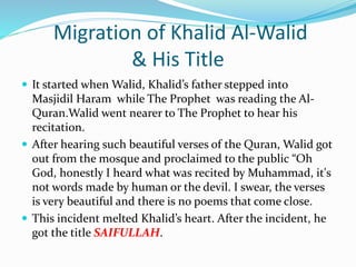Famous Personality - Khalid Al-Walid | PPTX