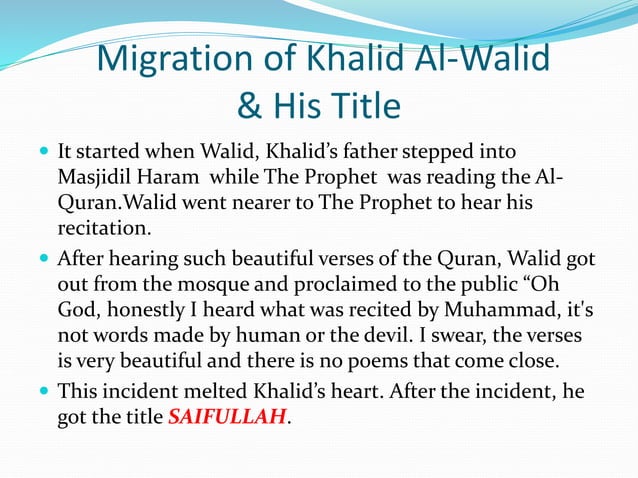 Famous Personality - Khalid Al-Walid | PPTX | Islam | Religion & Spirituality