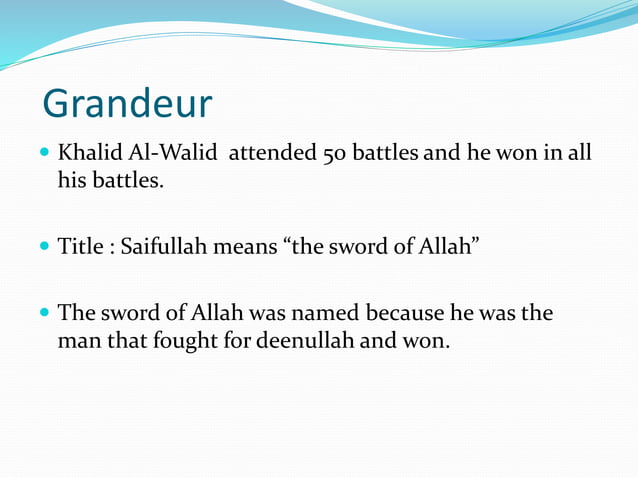 Famous Personality - Khalid Al-Walid | PPTX | Islam | Religion ...