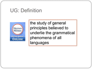 Universal grammar | PPTX