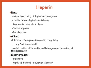 Blood collection and anticoagulants | PPTX