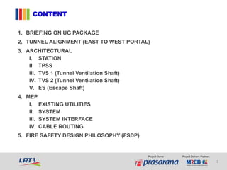 LRT Line 3 Hishamuddin's concept design briefing for Underground Tunnel ...