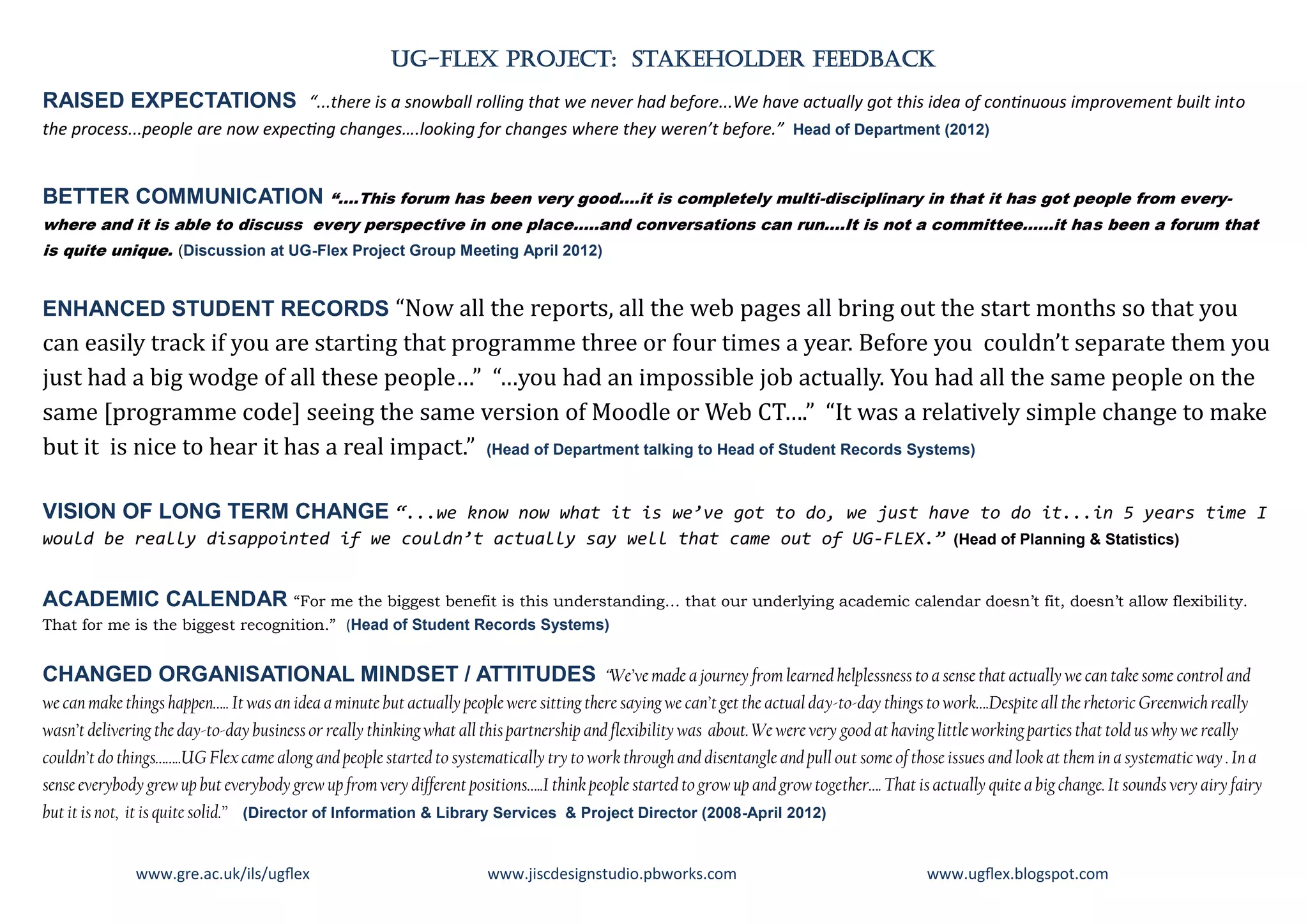 Ug flex project info sheet 19.7.12