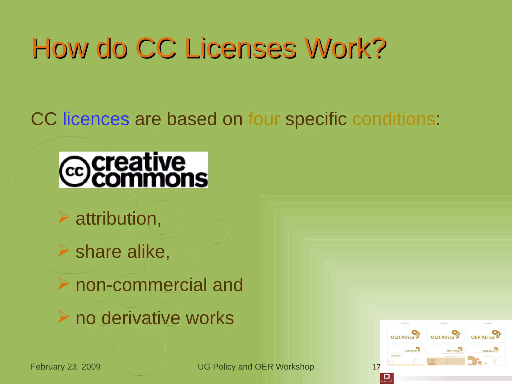 Introducing OER Africa and OER Licensing | PPT