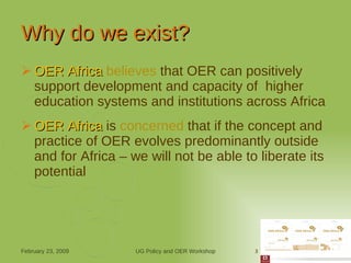 Introducing OER Africa and OER Licensing | PPT