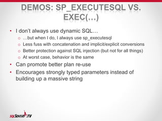 Ten query tuning techniques every SQL Server programmer should know | PPTX