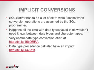 Ten query tuning techniques every SQL Server programmer should know | PPT