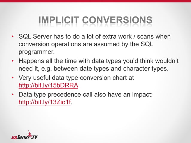 Ten query tuning techniques every SQL Server programmer should know | PPTX