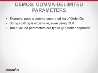 Ten query tuning techniques every SQL Server programmer should know | PPTX