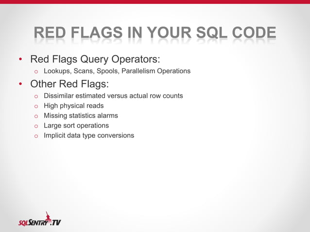 Ten query tuning techniques every SQL Server programmer should know | PPTX