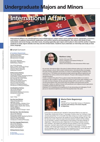 Temple University Japan (TUJ) Undergraduate Pamphlet | PDF