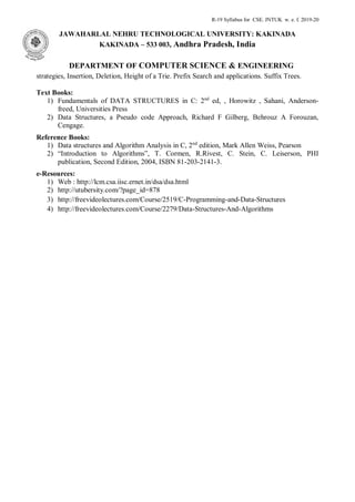 Ug 3 1 r19 cse syllabus | PDF