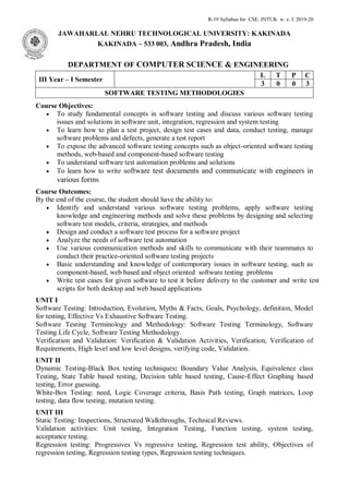 Ug 3 1 r19 cse syllabus | PDF