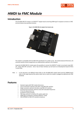 Ug301 hdmi to fmc module | PDF