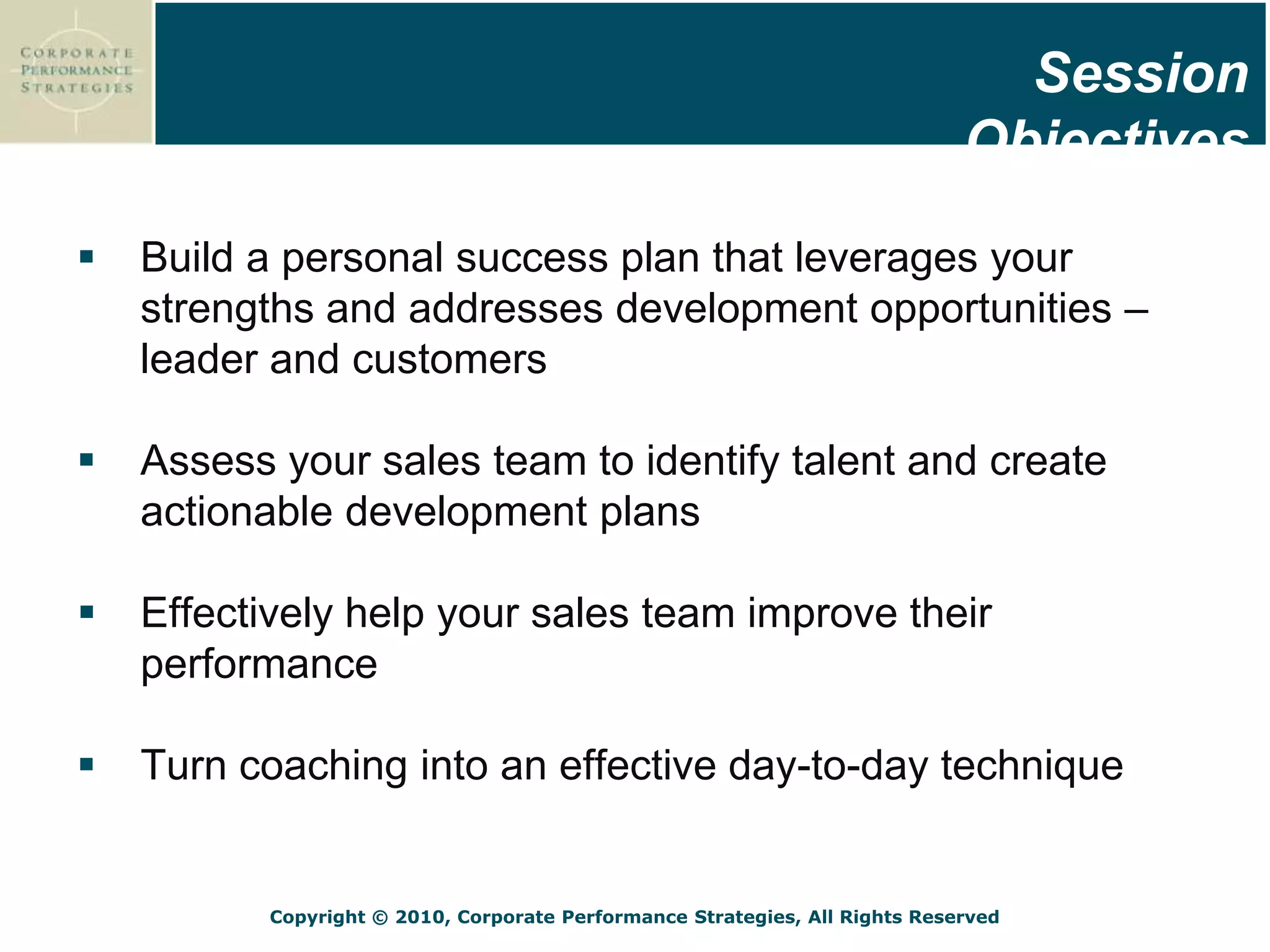Building High Performance Sales Teams - University of Georgia Sales ...