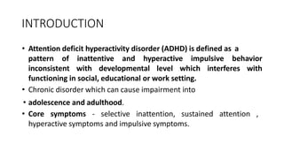UG ADHD,CD presentation for UG students. | PPTX