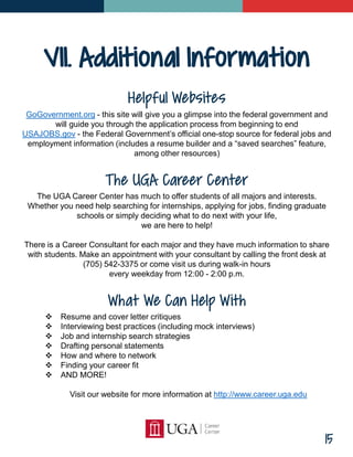 UGA Federal Resume Guide | PDF | Resume Writing and Advice | Job Search