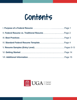 UGA Federal Resume Guide | PDF | Resume Writing and Advice | Job Search